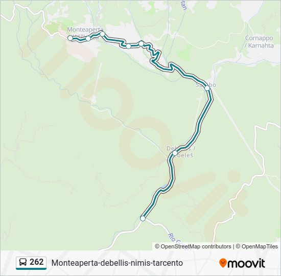 Linea 262: orari, fermate e mappe - Debellis Strada Provinciale 38 ...