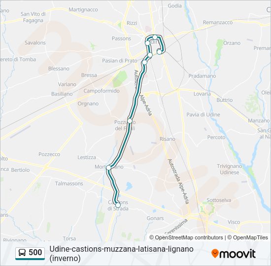 500 Route: Schedules, Stops & Maps - 35 Castions (Updated)