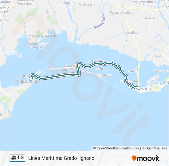 LG Route: Schedules, Stops & Maps - Lignano Viale Italia (Molo Sbarco ...