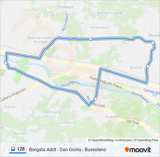 128 Route: Schedules, Stops & Maps - Bruzolo (Updated)