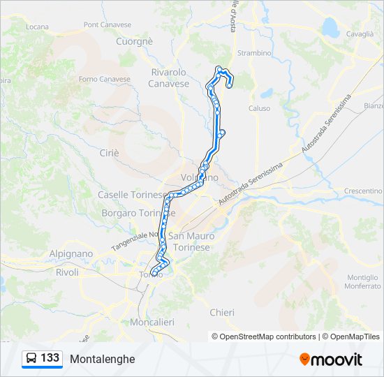 133 Route: Schedules, Stops & Maps - Montalenghe (Updated)