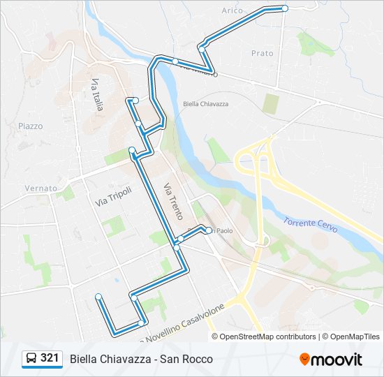 321 Route: Schedules, Stops & Maps - Biella Chiavazza - San Rocco (Updated)