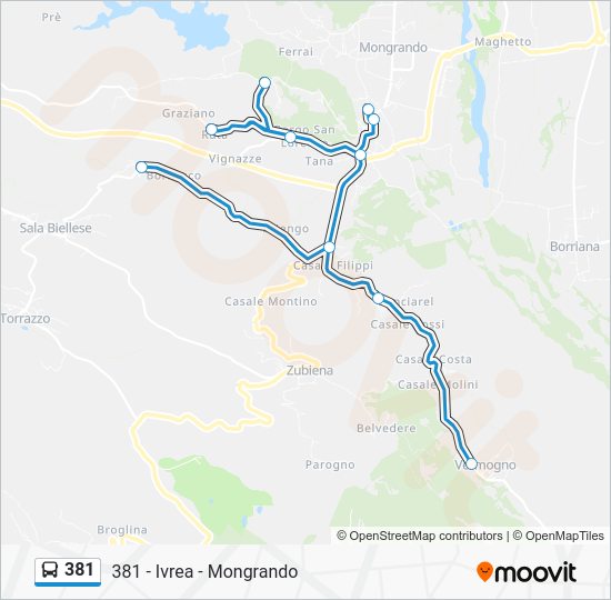 Linea 381: orari, fermate e mappe - Zubiena - Vermogno - Capolinea ...