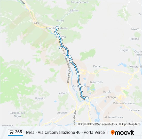 265 Route: Schedules, Stops & Maps - Ivrea - Via Circonvallazione 40 ...