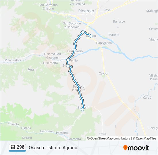 298 Route: Schedules, Stops & Maps - Osasco - Istituto Agrario (Updated)