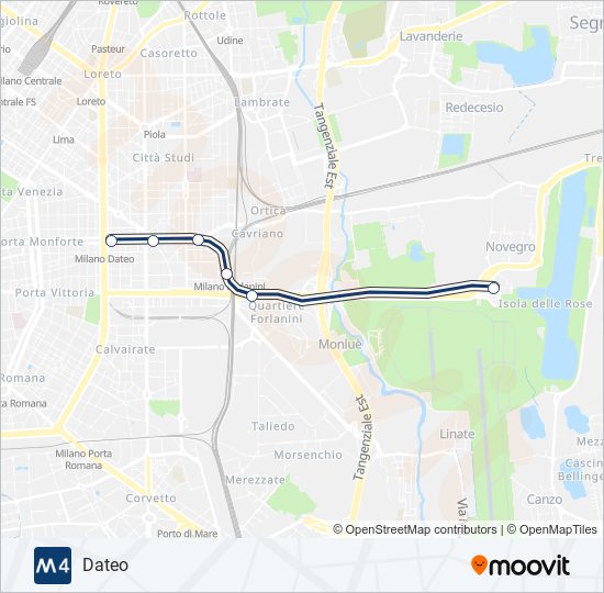 m4 Route: Schedules, Stops & Maps - Dateo (Updated)