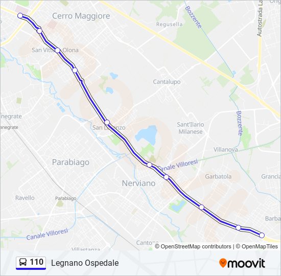 110 Route: Schedules, Stops & Maps - Legnano Ospedale (Updated)