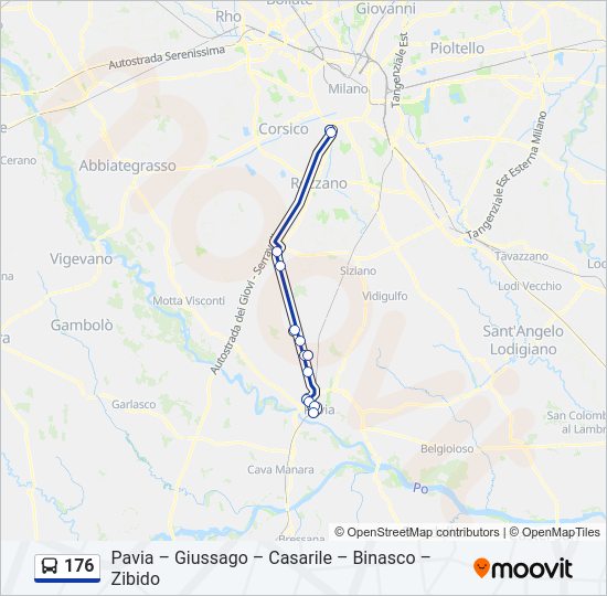176 Route: Schedules, Stops & Maps - Milano - Famagosta M2 ...
