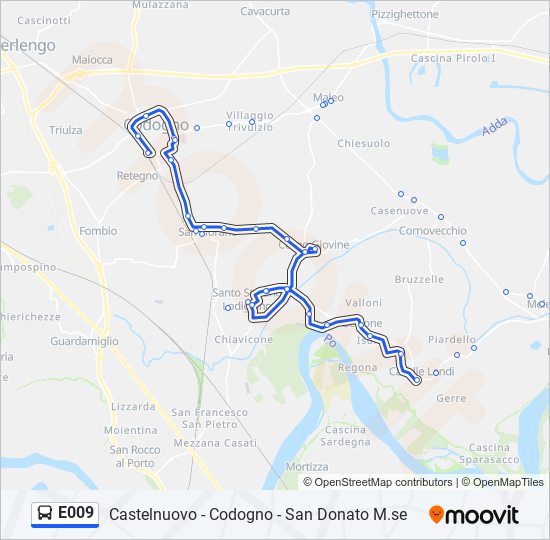 e009 Route: Schedules, Stops & Maps - CODOGNO FS (Updated)