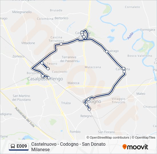e009 Route: Schedules, Stops & Maps - Casalpusterlengo - FS (Updated)
