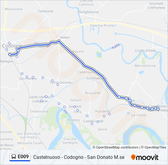 e009 Route: Schedules, Stops & Maps - CODOGNO FS (Updated)