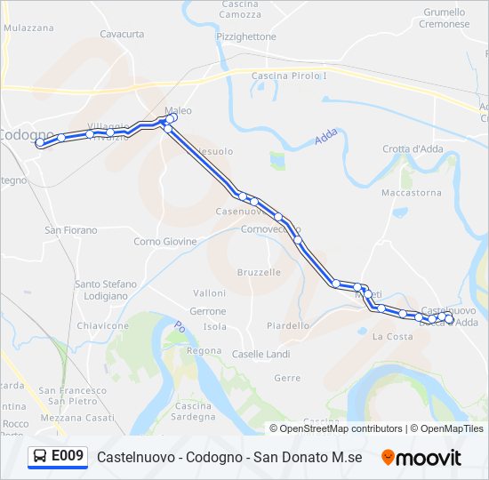 e009 Route: Schedules, Stops & Maps - CODOGNO P.za Italia (Updated)