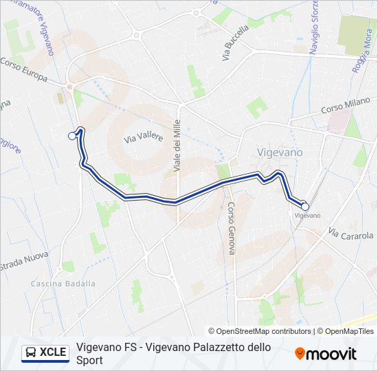 XCLE Route: Schedules, Stops & Maps - Vigevano - Cappuccini (Palazzetto ...