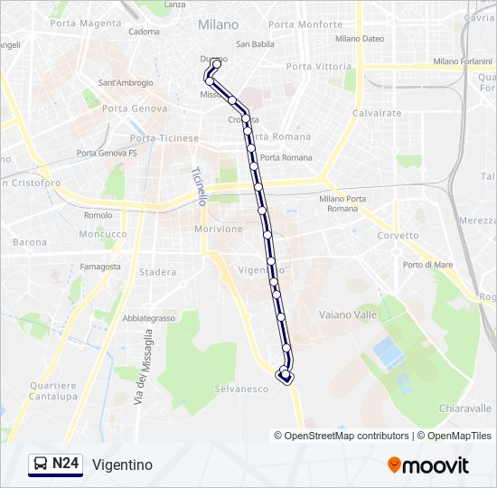 n24 Route: Schedules, Stops & Maps - Vigentino (Updated)