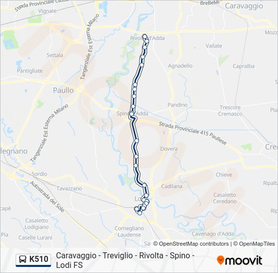 k510 Route: Schedules, Stops & Maps - Rivolta (Updated)