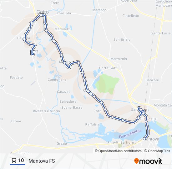 10 Route: Schedules, Stops & Maps - Mantova FS (Updated)