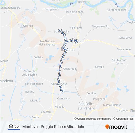 35 Route: Schedules, Stops & Maps - Poggio Rusco (Updated)