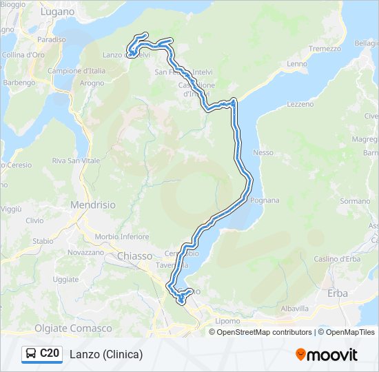 c20 Route: Schedules, Stops & Maps - Lanzo (Clinica) (Updated)