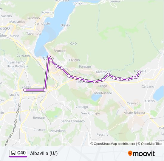 c40 Route: Schedules, Stops & Maps - Albavilla (Updated)