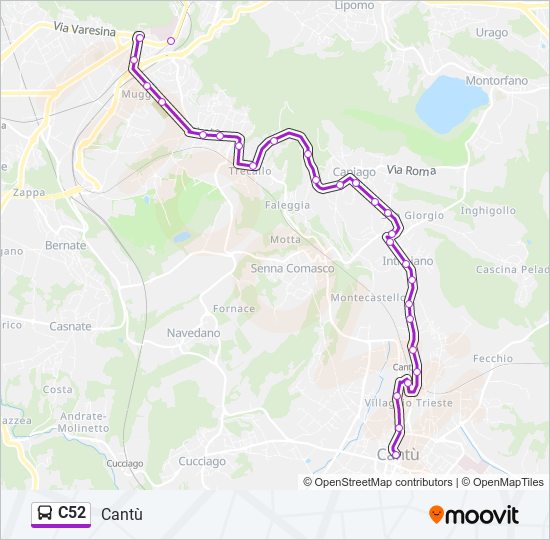 c52 Route: Schedules, Stops & Maps - Cantù (Updated)