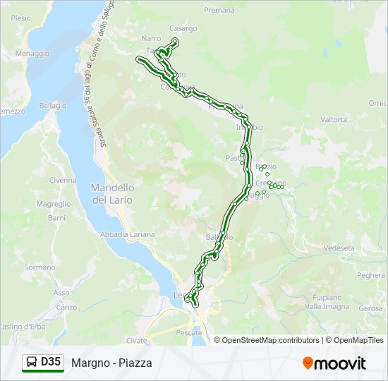 d35 Route: Schedules, Stops & Maps - Margno - Piazza (Updated)