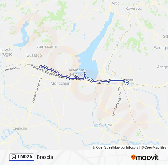 Linea LN026: orari, fermate e mappe - Brescia (Aggiornato)