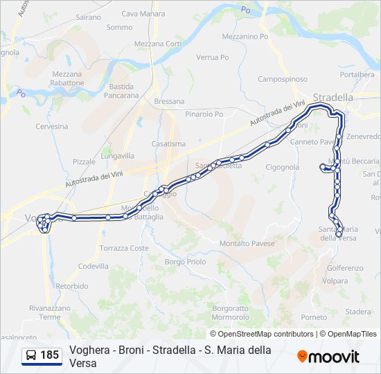 185 Route: Schedules, Stops & Maps - S.Maria Versa - Vittorio Veneto ...