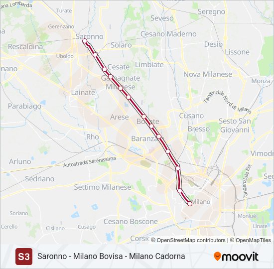 S3 Route: Schedules, Stops & Maps - Milano Cadorna (Updated)