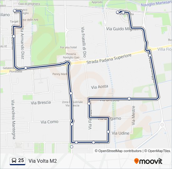 25 Route: Schedules, Stops & Maps - Via Volta M2 (Updated)