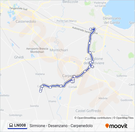 LN008 Route: Schedules, Stops & Maps - Lonato - V.le Roma, Istituti ...