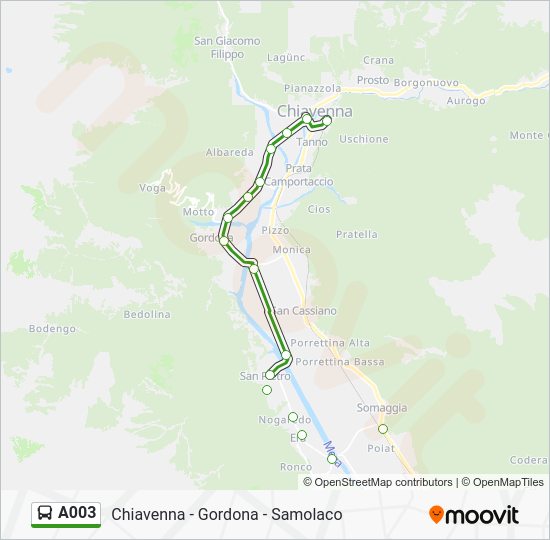 a003 Route: Schedules, Stops & Maps - Chiavenna FS (Updated)