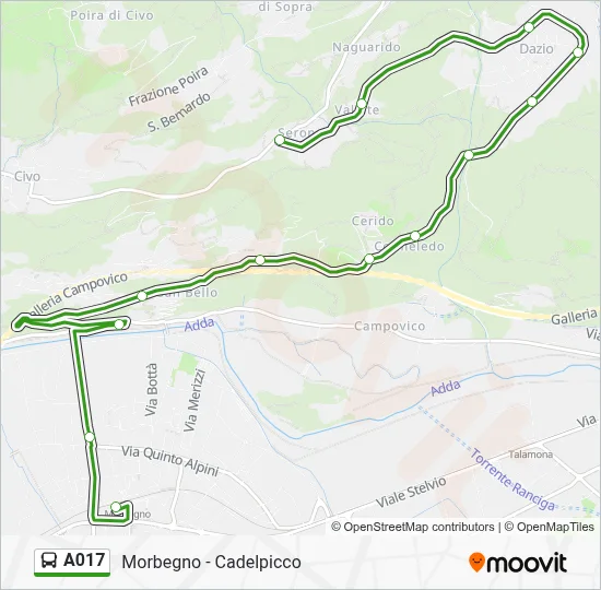 A017 Route: Schedules, Stops & Maps - San Rocco Serone (Updated)