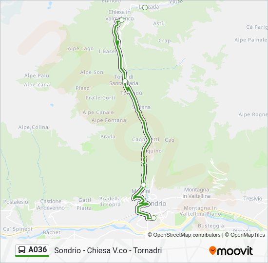 A036 Route: Schedules, Stops & Maps - Sondrio (Updated)