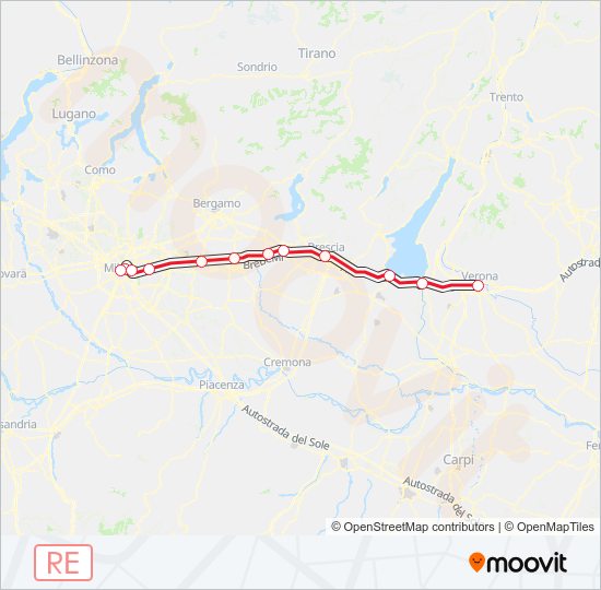 re 6 Route: Schedules, Stops & Maps - Milano (Updated)