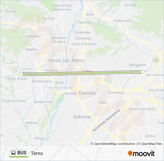Linea bus: orari, fermate e mappe - Terno (Aggiornato)