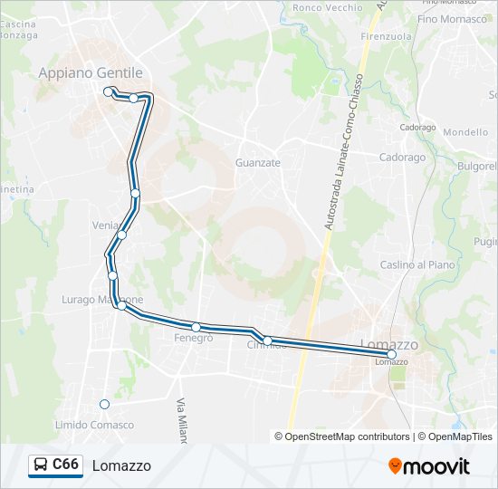 c66 Route: Schedules, Stops & Maps - Lomazzo (Updated)