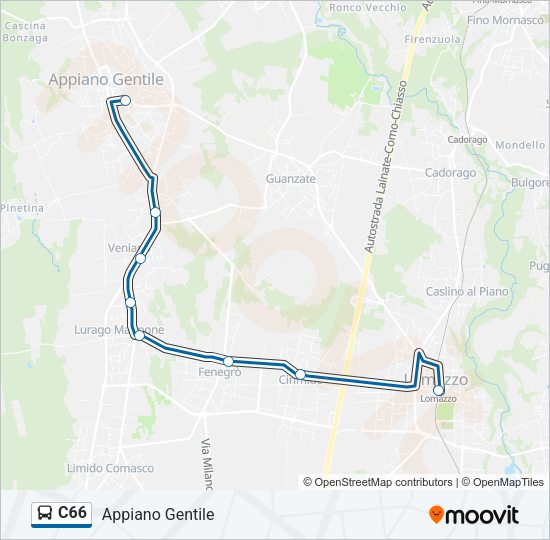 c66 Route: Schedules, Stops & Maps - Appiano Gentile (Updated)