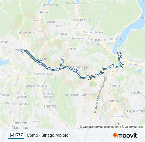 C77 Route: Schedules, Stops & Maps - Como - Binago Albiolo (Updated)