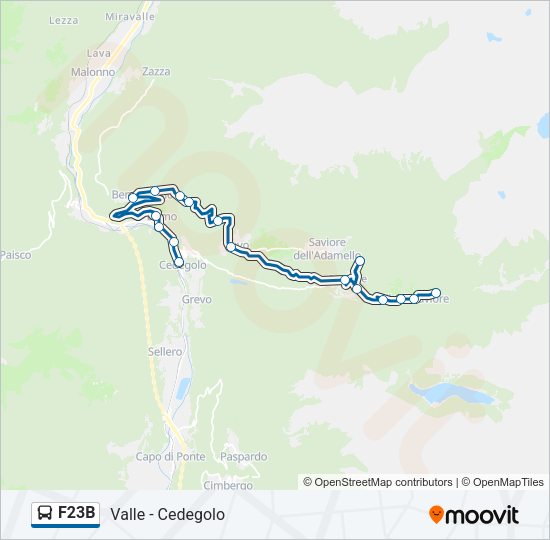 Linea F23B: orari, fermate e mappe - Cedegolo Fn, Nazionale (Aggiornato)