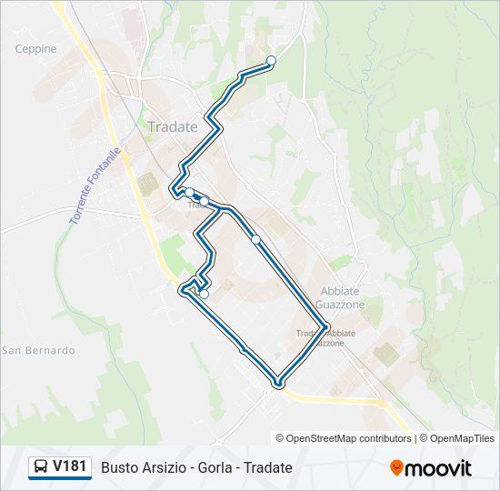 v181 Route: Schedules, Stops & Maps - Tradate (Updated)