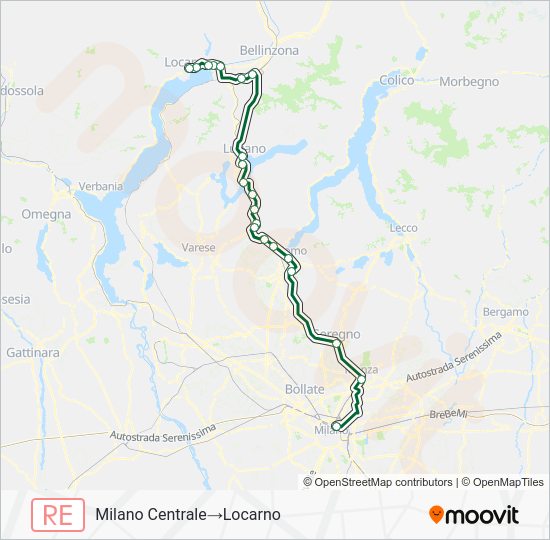 re80 Route: Schedules, Stops & Maps - Milano Centrale‎→Locarno (Updated)