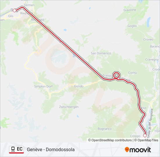EC Route: Schedules, Stops & Maps - Brig (Updated)
