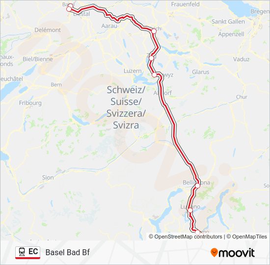 ec Route: Schedules, Stops & Maps - Basel Bad Bf (Updated)