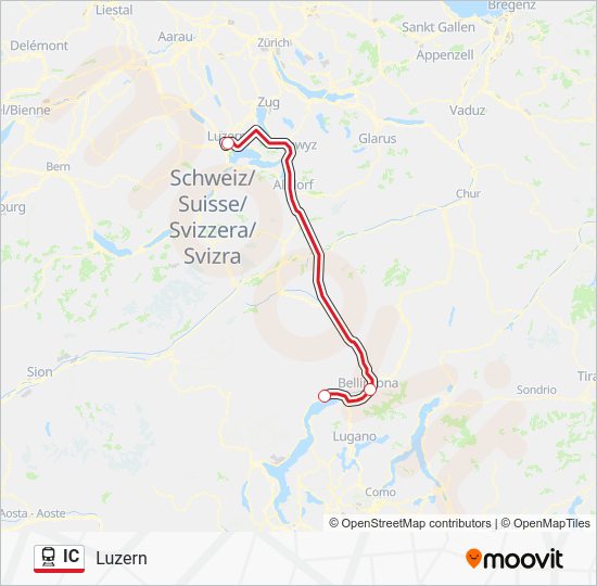 IC Route: Schedules, Stops & Maps - Luzern (Updated)