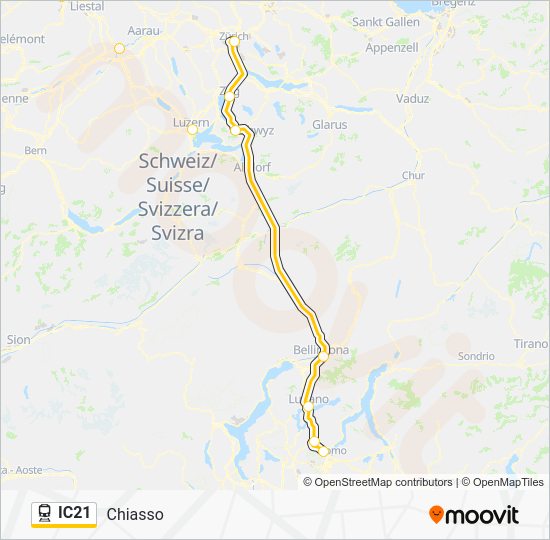 ic21 Route: Schedules, Stops & Maps - Chiasso (Updated)