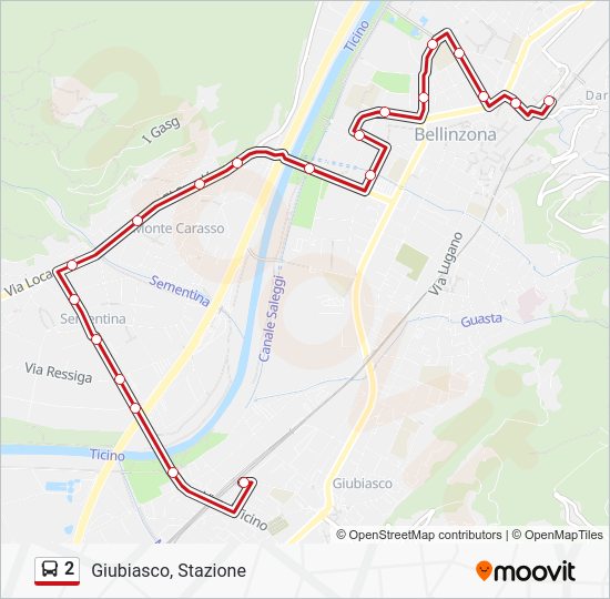 2 Route: Schedules, Stops & Maps - Giubiasco, Stazione (Updated)