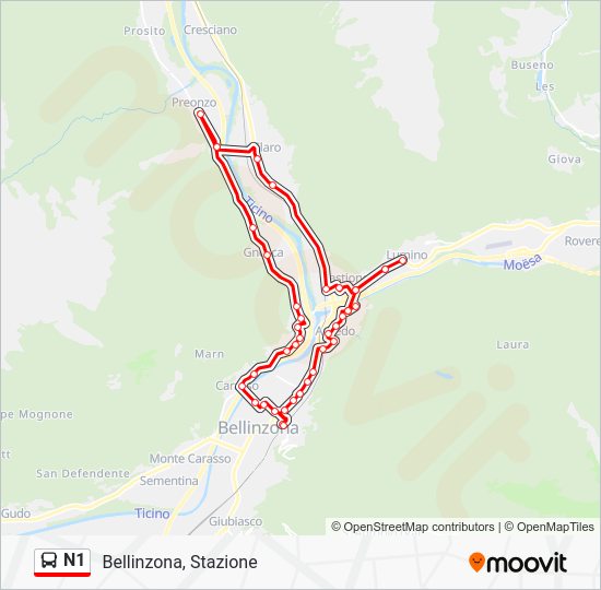 n1 Route: Schedules, Stops & Maps - Bellinzona, Stazione (Updated)