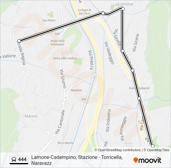 Linea 444: orari, fermate e mappe - Gravesano, Istituto Rusca (Aggiornato)