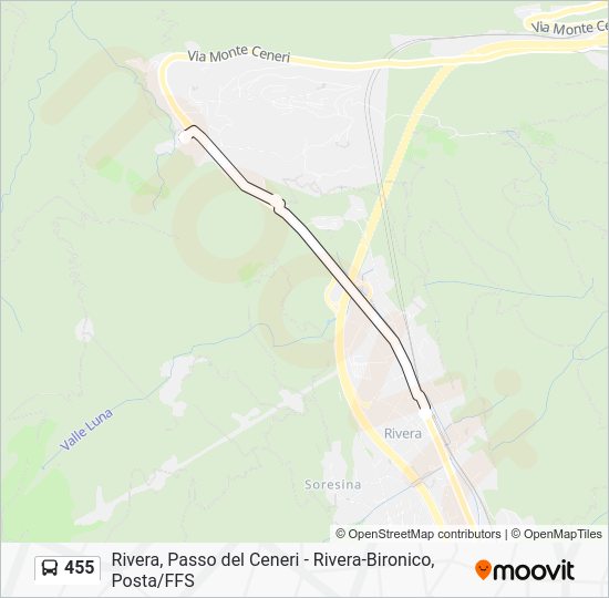 455 Route: Schedules, Stops & Maps - Rivera, Passo Del Ceneri (Updated)