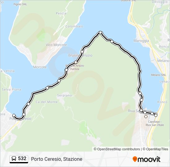 532 Route: Schedules, Stops & Maps - Porto Ceresio, Stazione (Updated)